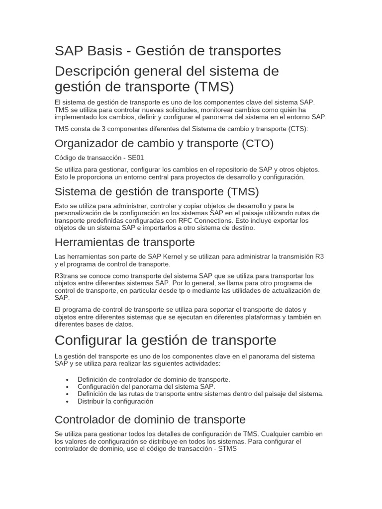 SAP Basis | PDF | Informática