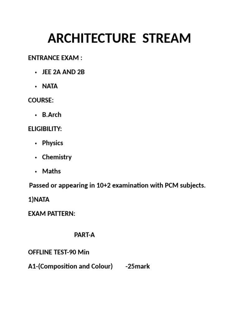 Architecture Entrance Exam Guide 2024 | PDF | Standardized Tests ...