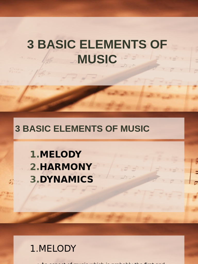 3 Basic Elements of Music | PDF