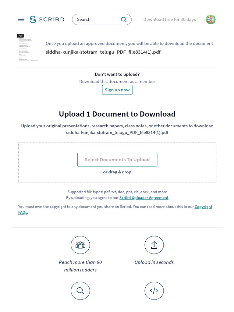 Upload A Document - Scribd | PDF | Scribd | Software