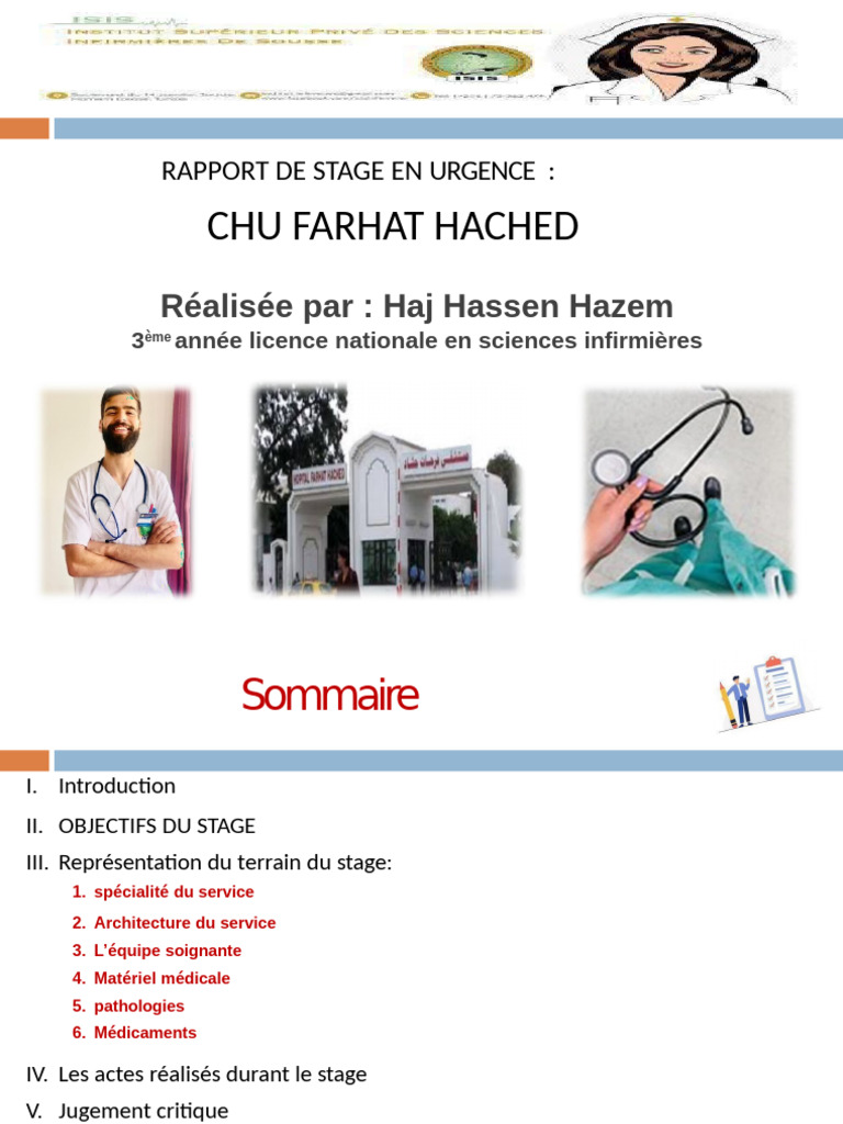 Stage Infirmier en Urgence | PDF | Médecine de soins intensifs ...
