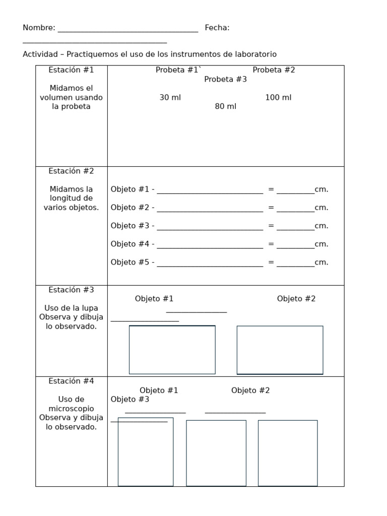 Act Usemos Los Instrumentos de Laboratorio | PDF