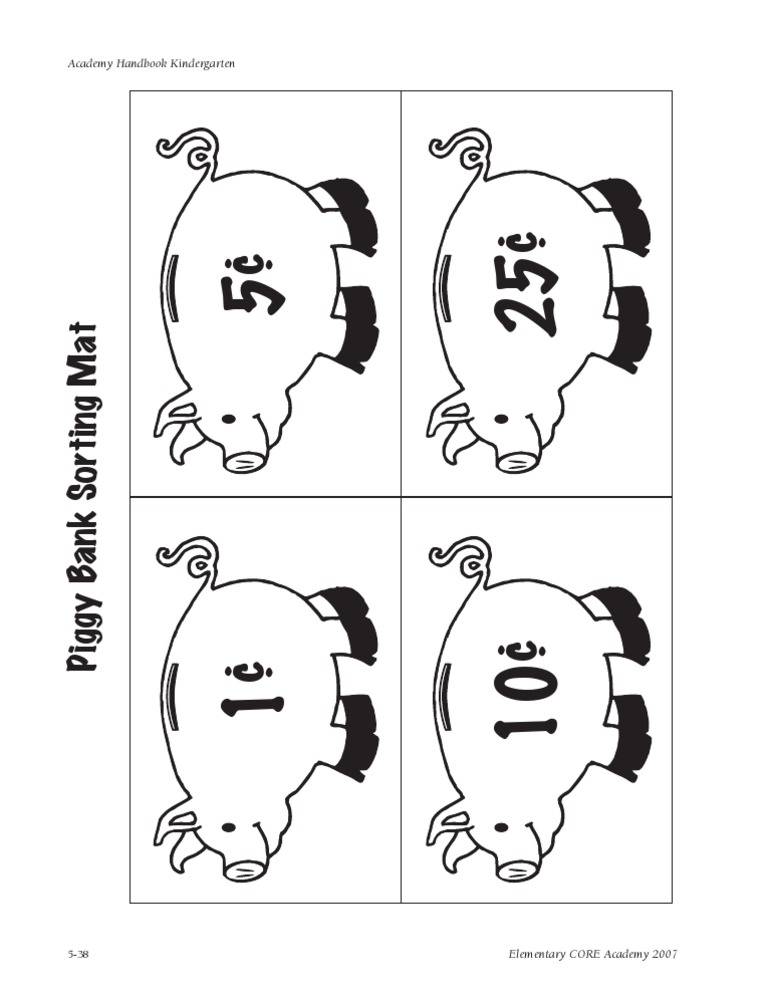 Piggy Sorting Mat | PDF