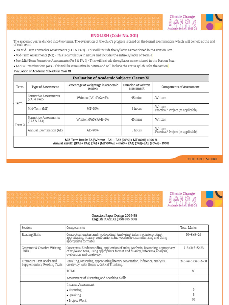 CDLO11_ENG_XI_202425 | PDF | Fluency | Linguistics