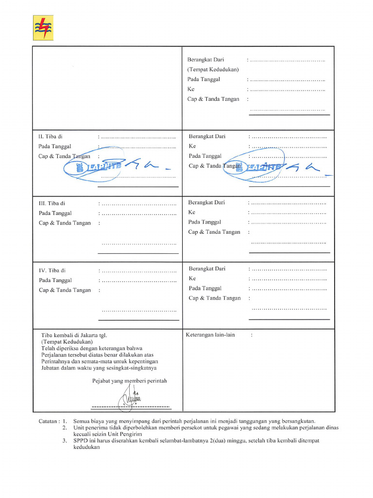 Form SPPD Lapi Itb Bandung | PDF