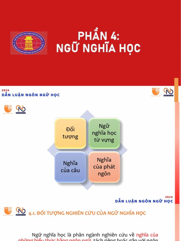 4 DLNN 2024 - Ngữ nghĩa học | PDF
