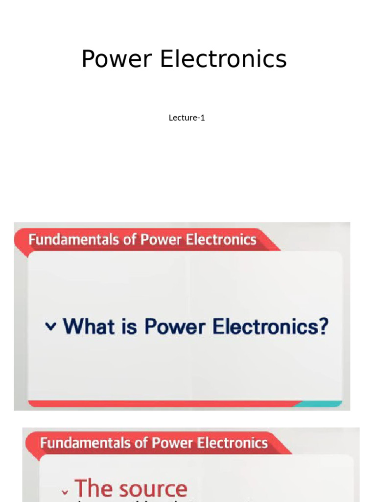 Introduction to Power Electronics Examples | PDF