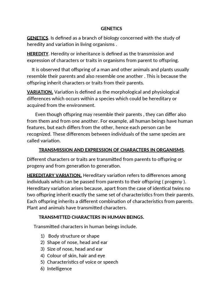 GENETICS | PDF | Dominance (Genetics) | Zygosity