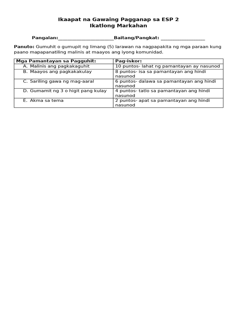 Esp 2 Peta 4 Q3 | PDF