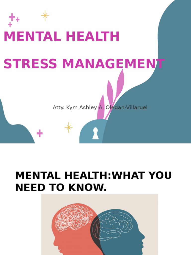 MENTAL HEALTH PRESENTATION | PDF | Mental Health | Major Depressive ...