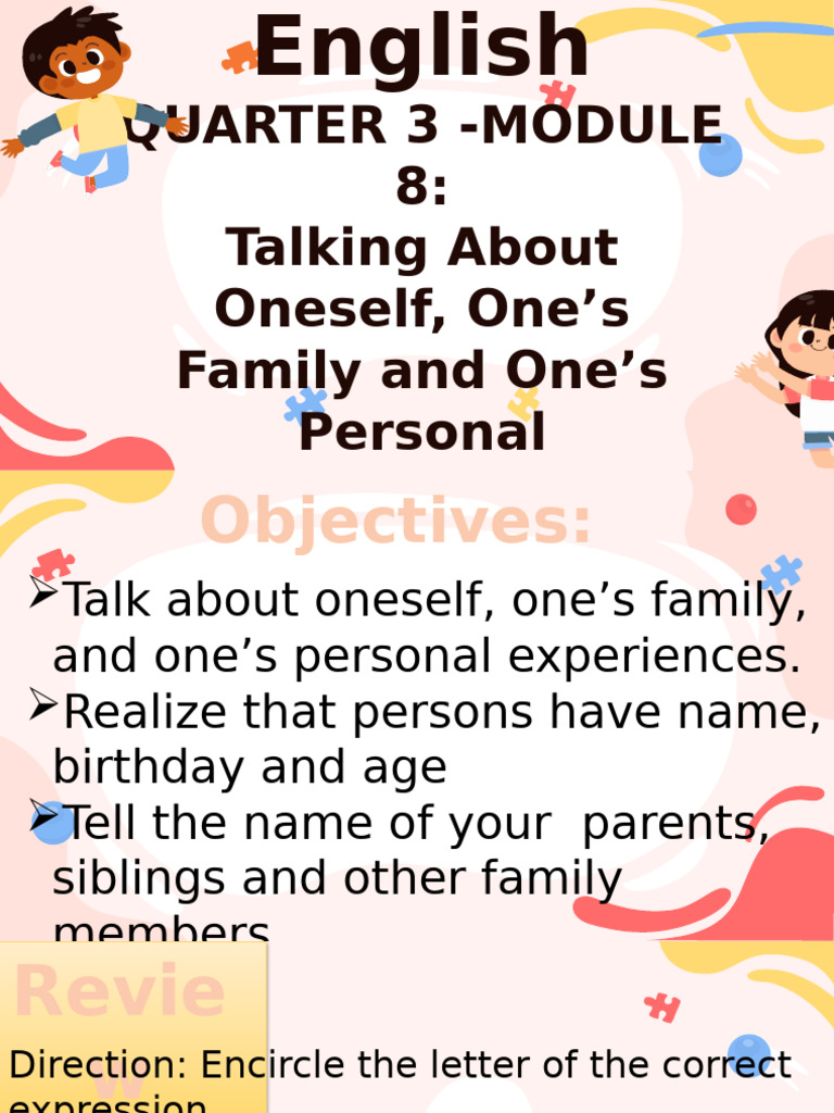 English Grade 1 MODULE 8 | PDF