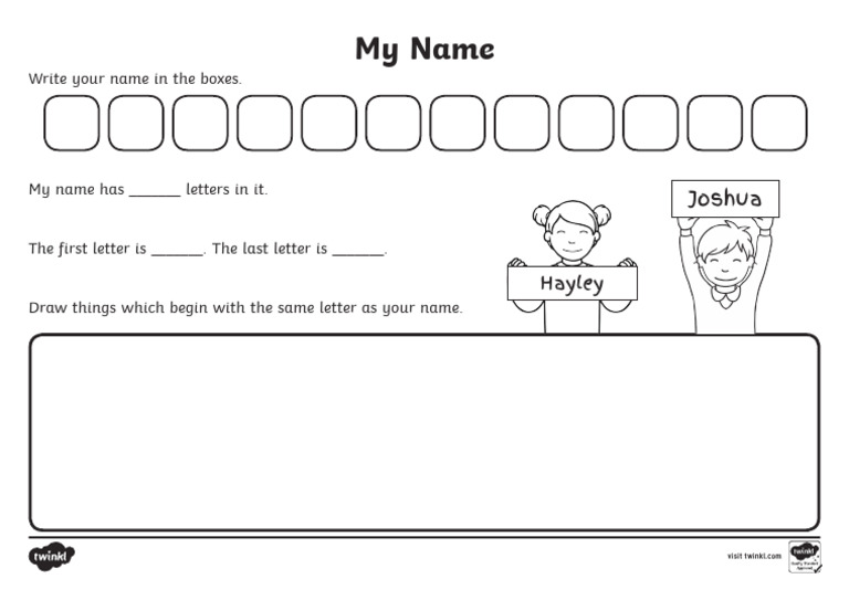 T T 2548292 ks1 My Name Activity Sheet English | PDF