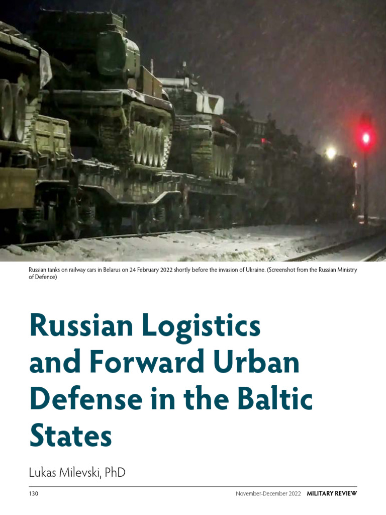 Russian Logistics and Forward Urban Defence in Baltic States | PDF ...