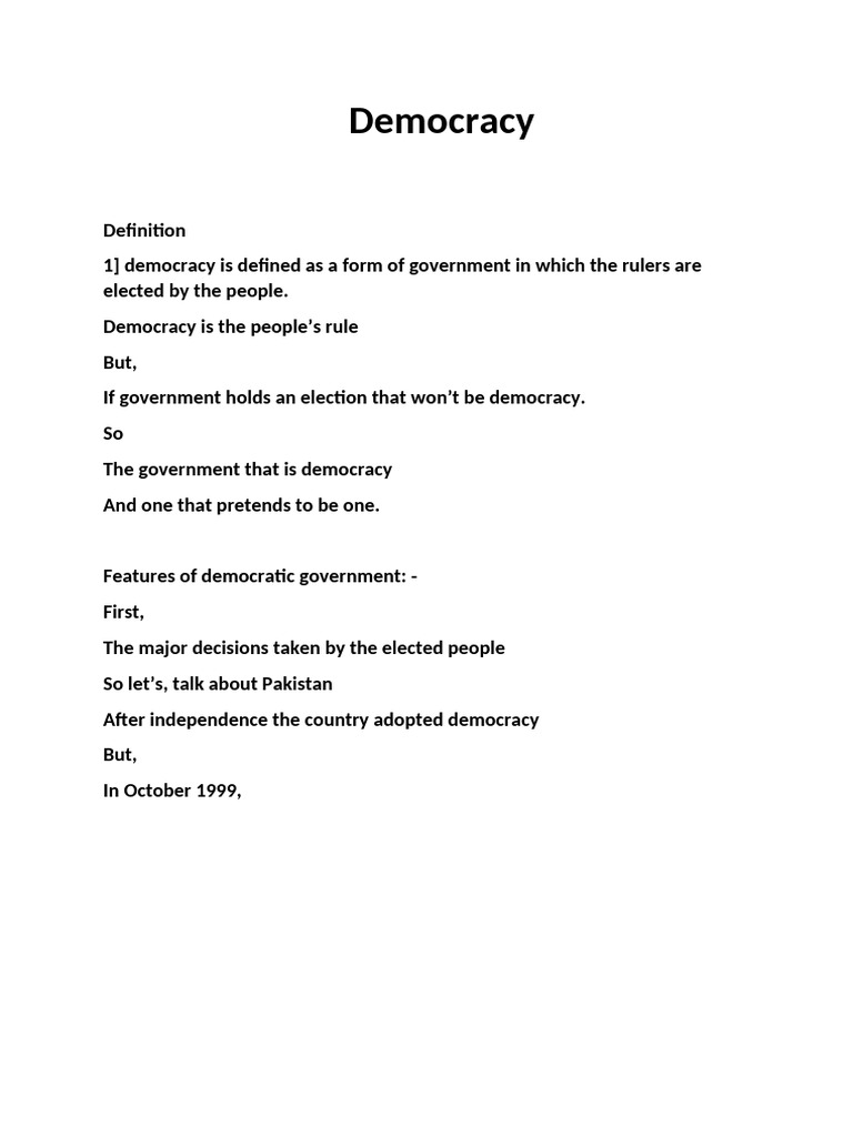 Democracy Notes | PDF