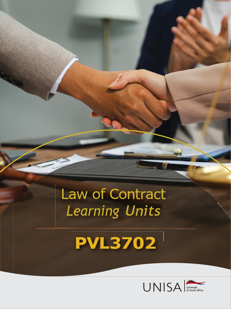 PVL3702_Law of Contract_Learning Units | PDF | Law Of Obligations | Intention