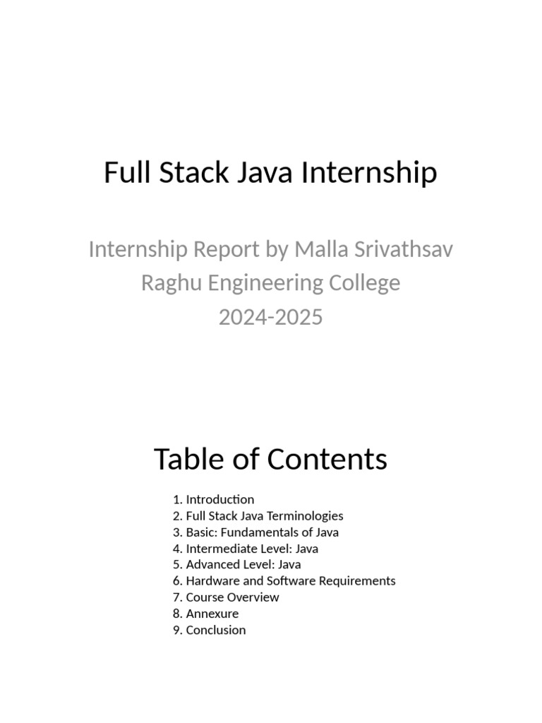 Full Stack Java | PDF