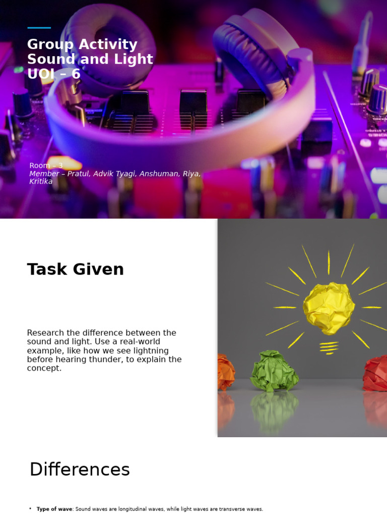 Sound vs Light: Key Differences | PDF