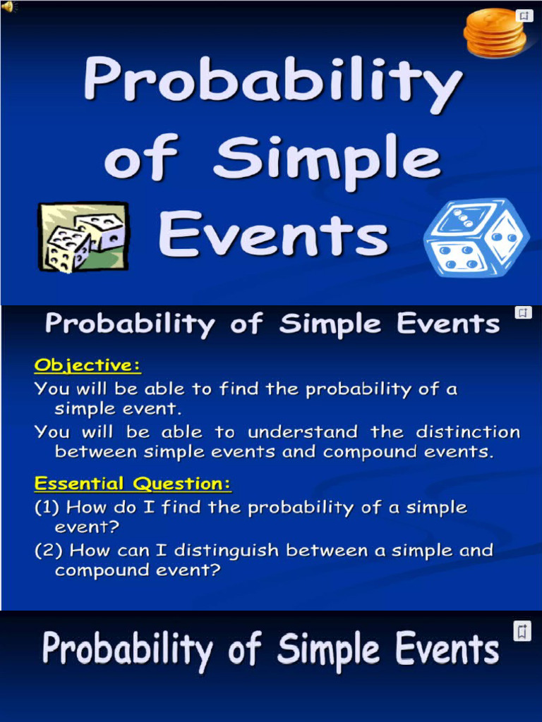 10.probability of Simple Events | PDF