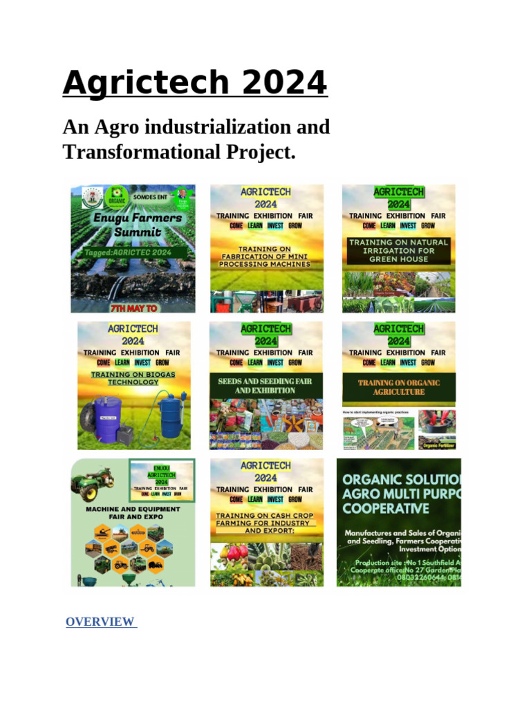 Agrictech Overview | PDF | Agriculture | Urban Agriculture
