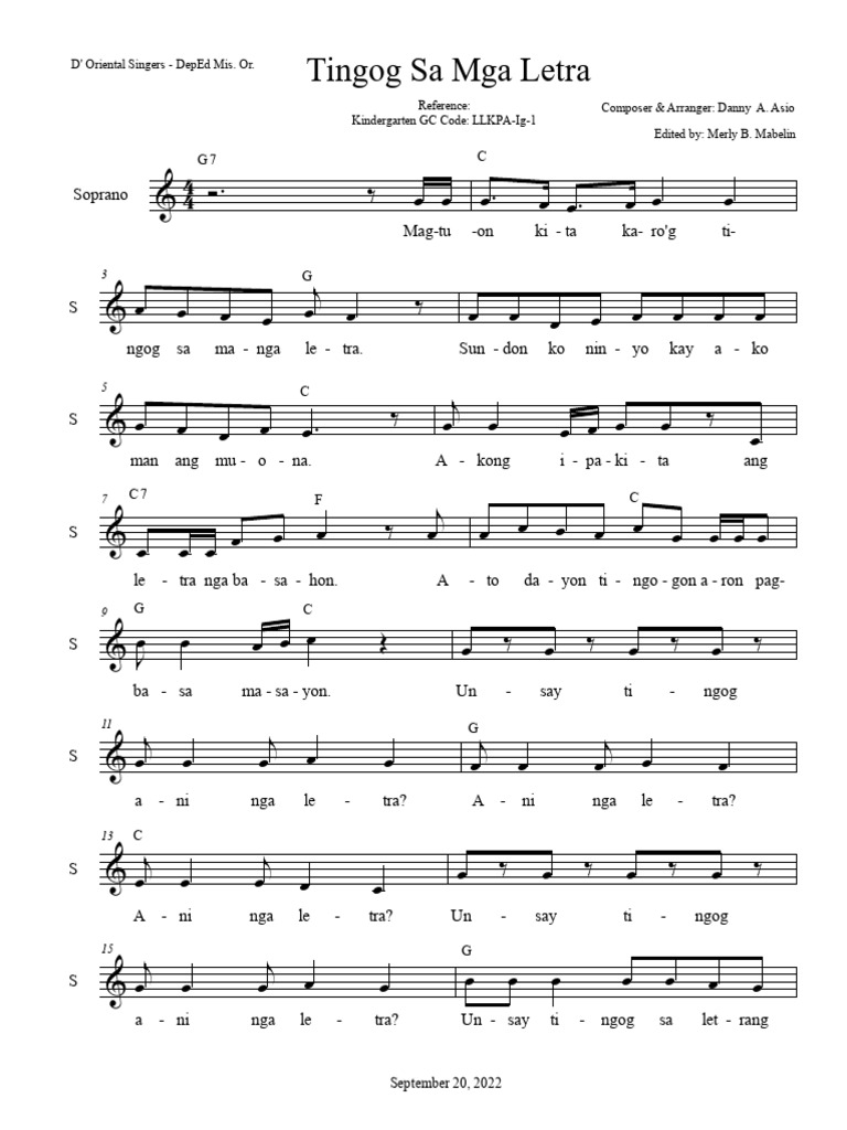 Tingog Sa Mga Letra Ver. 12 6 | PDF