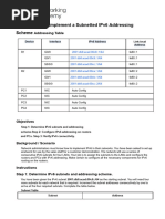 12.9.1 Packet Tracer Implement A Subnetted Ipv6 Addressing Scheme | PDF | I Pv6 | Router (Computing)
