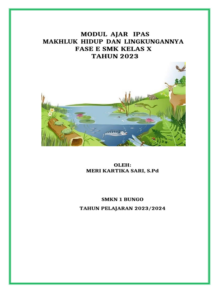 Modul Ajar Projek Ilmu Pengetahuan Alam Dan Sosial - Mengidentifikasi Makhluk Hidup Dan ...