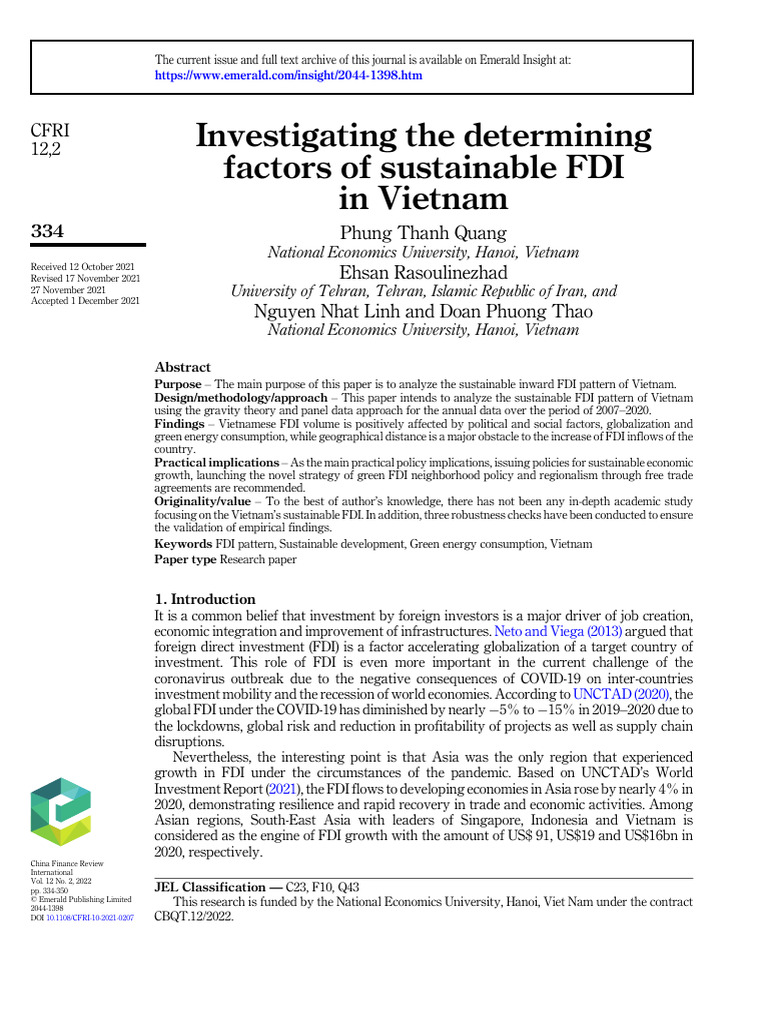 10 1108 - Cfri 10 2021 0207 | PDF | Foreign Direct Investment | Sustainability