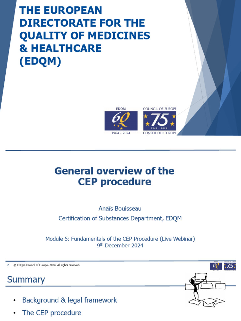 CEP Procedure Guide for Pharma | PDF