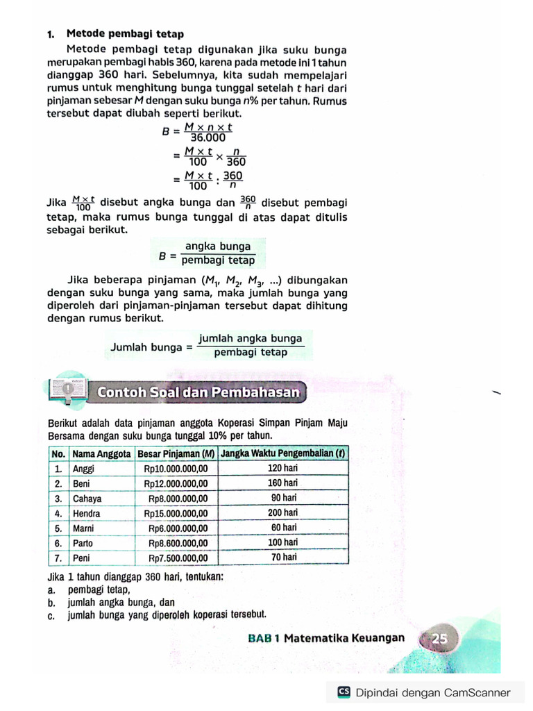Matematika Keuangan - 4 - Metode Perhitungan Bunga Tunggal | PDF