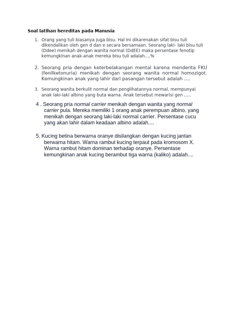 hereditas pada Manusia | PDF