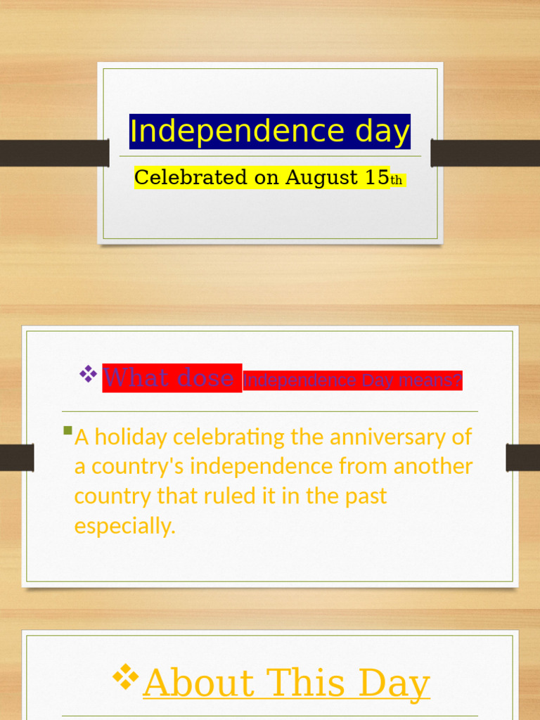 Independence Day (Autosaved) | PDF