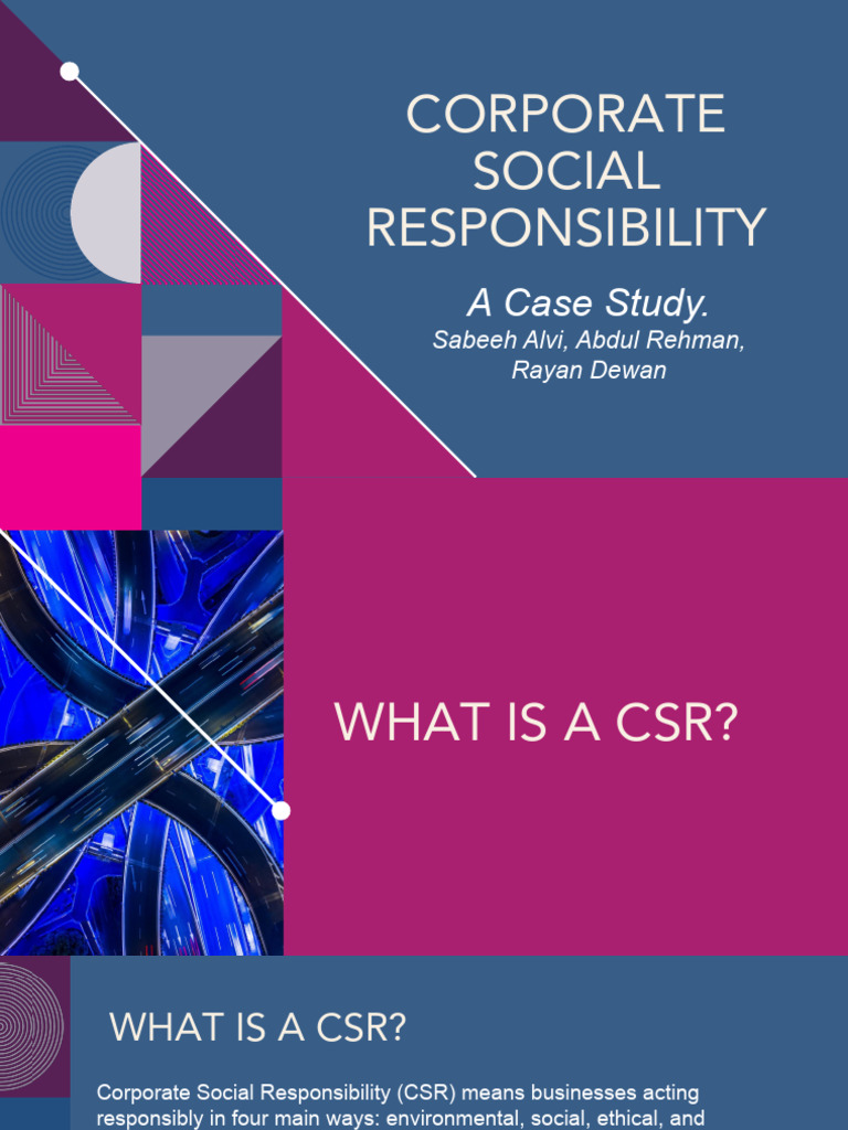 Enterprise - CSR Case Study | PDF | Corporate Social Responsibility ...