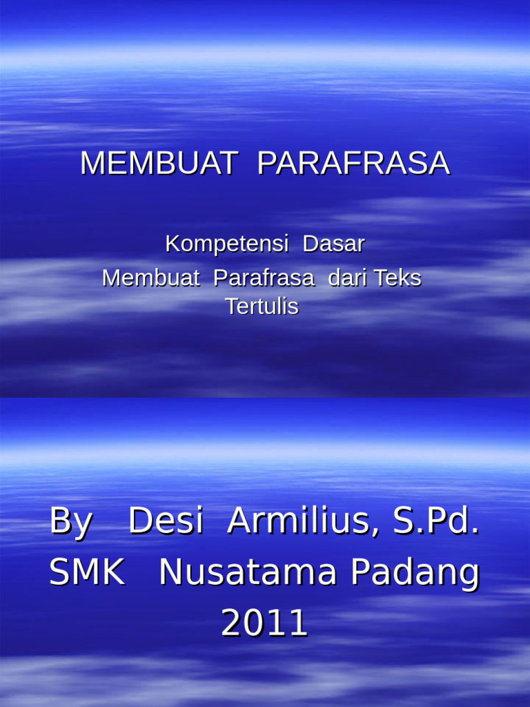 Membuat Parafrasa | PDF