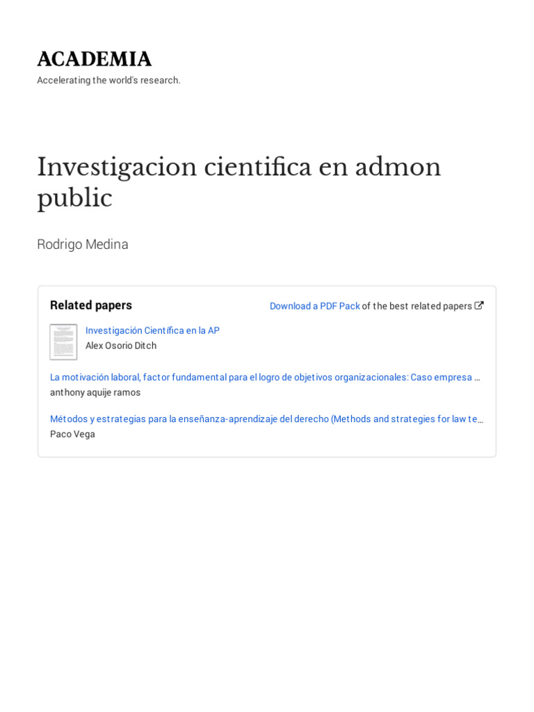 Texto 4. Investigacion Cientifica en Admon Public-With-Cover-Page-V2 | PDF | Razonamiento ...
