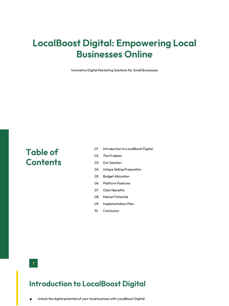 Localboost Digital: Empowering Local Businesses Online | PDF | Digital ...