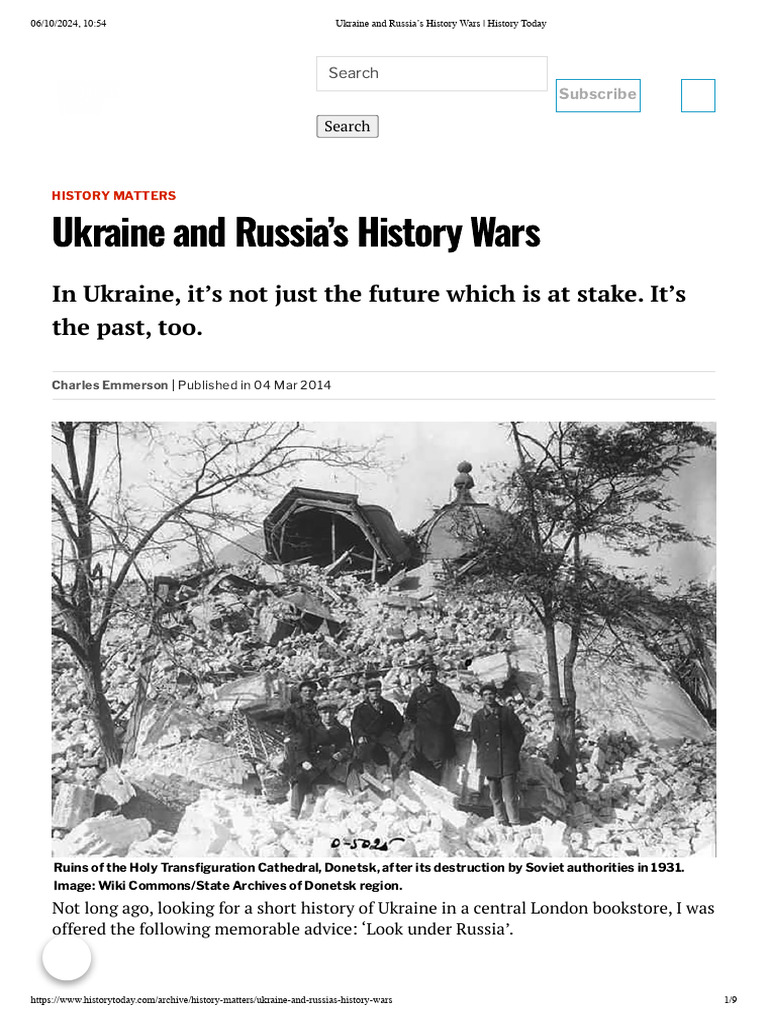 Ukraine-Russia Historical Conflicts | PDF | Ukraine | Crimea