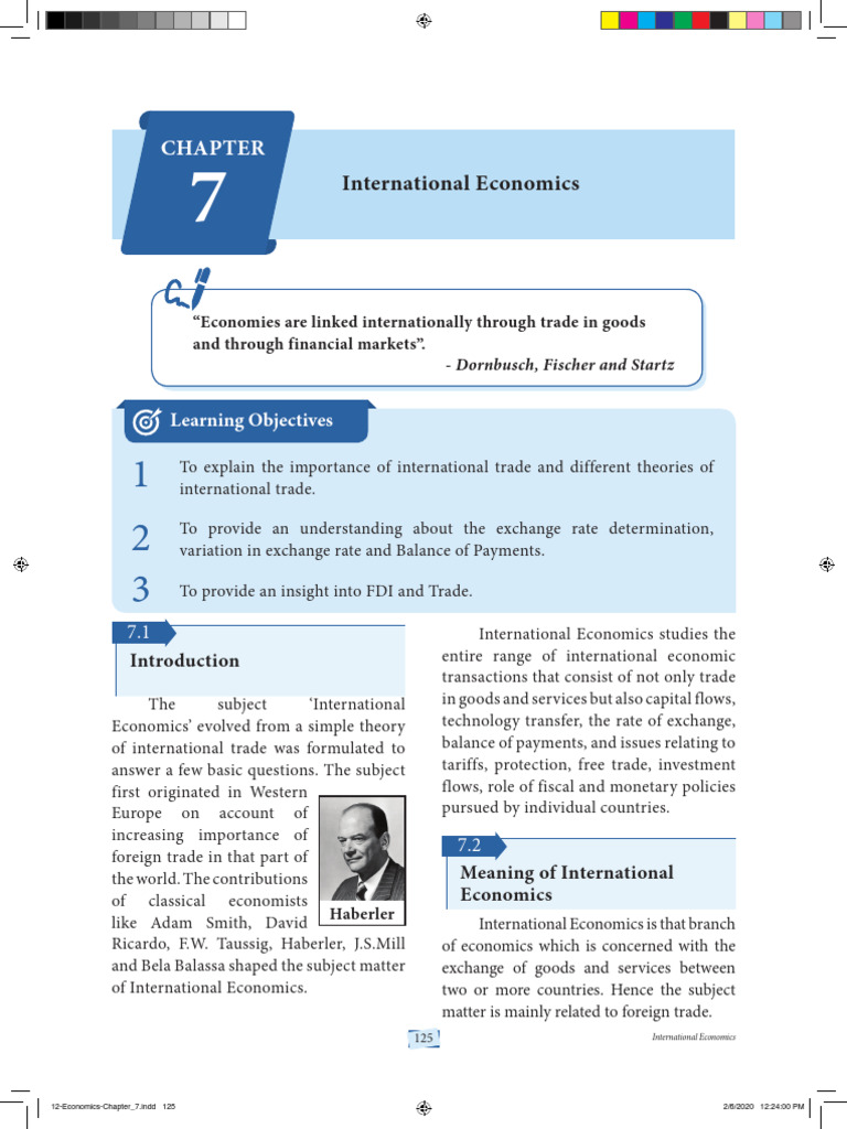 07 International Economics | PDF | Economics | Trade