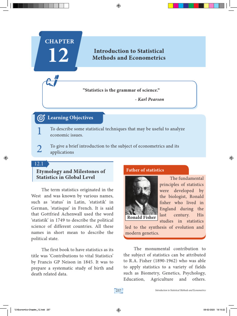 12 Introduction To Statistical Methods and Econometrics | PDF ...