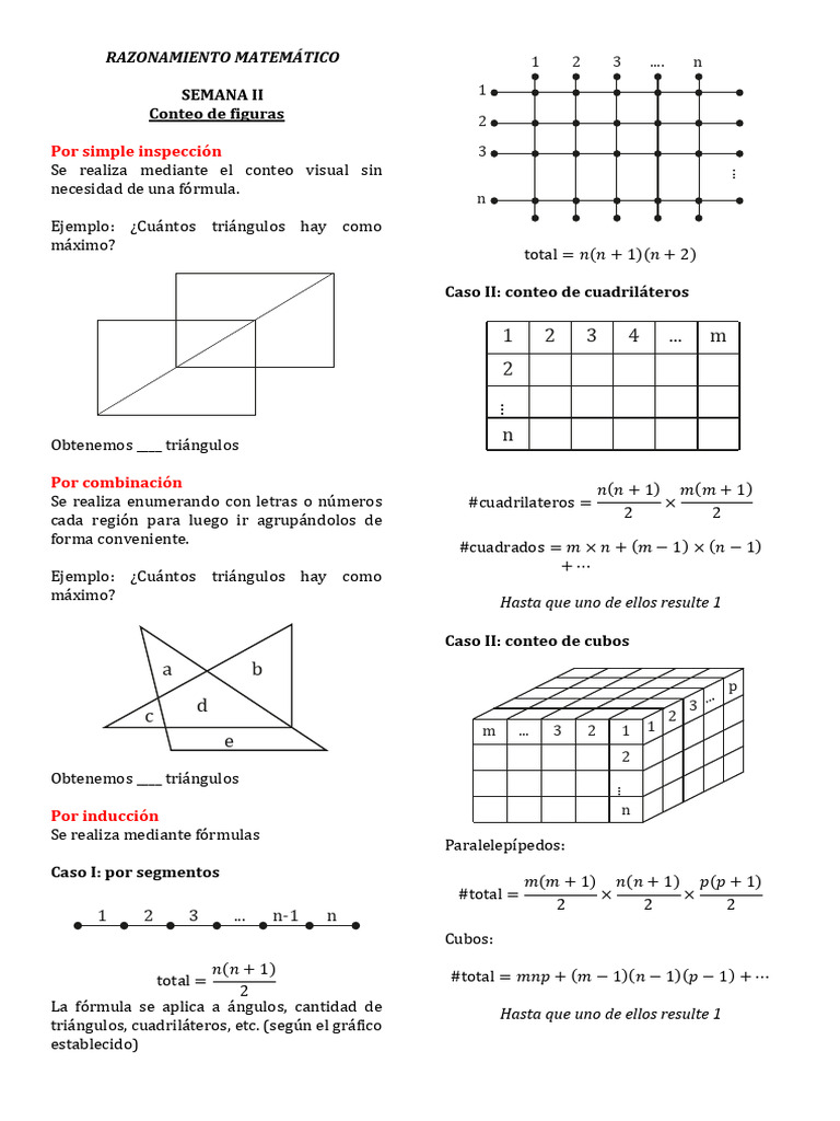 RM Semana 2 - Conteo de Figuras | PDF | Triángulo | Geometría Convexa