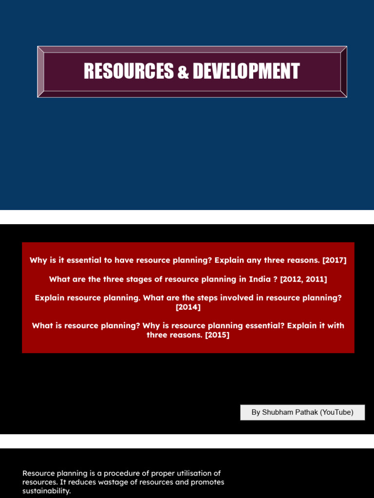 Importance of Resource Planning in India | PDF | Rock (Geology ...