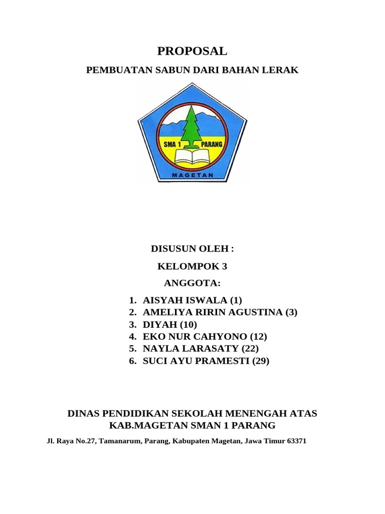 Proposal Pembuatan Sabun Dari Lera Reviss | PDF