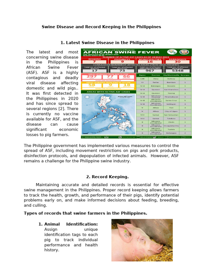 Swine Disease & Records in Philippines | PDF