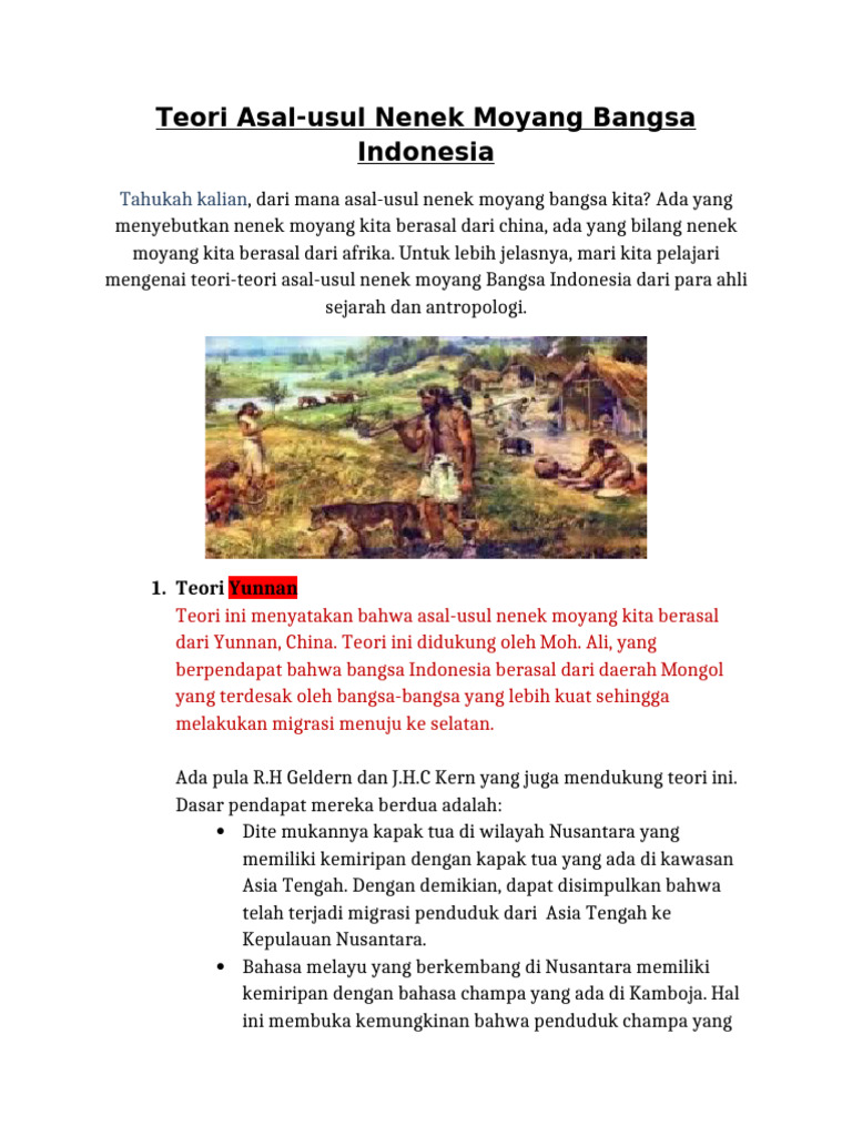 Asal usul nenek moyang | PDF