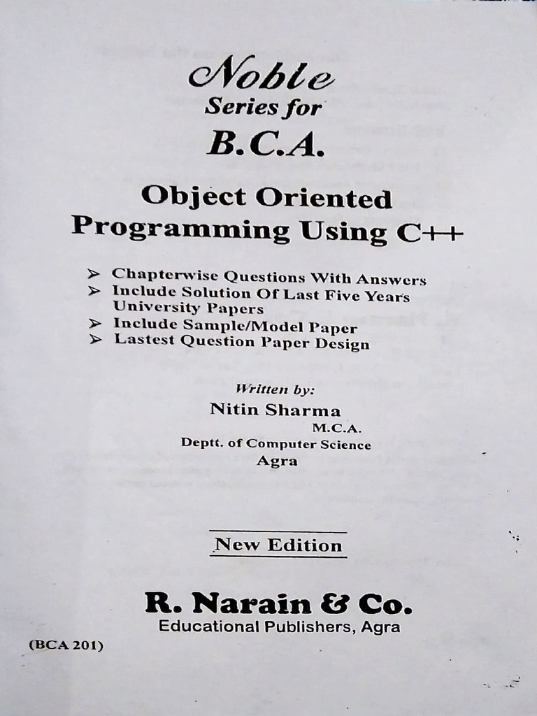 OOPS Using C++ 3rd Sem | PDF