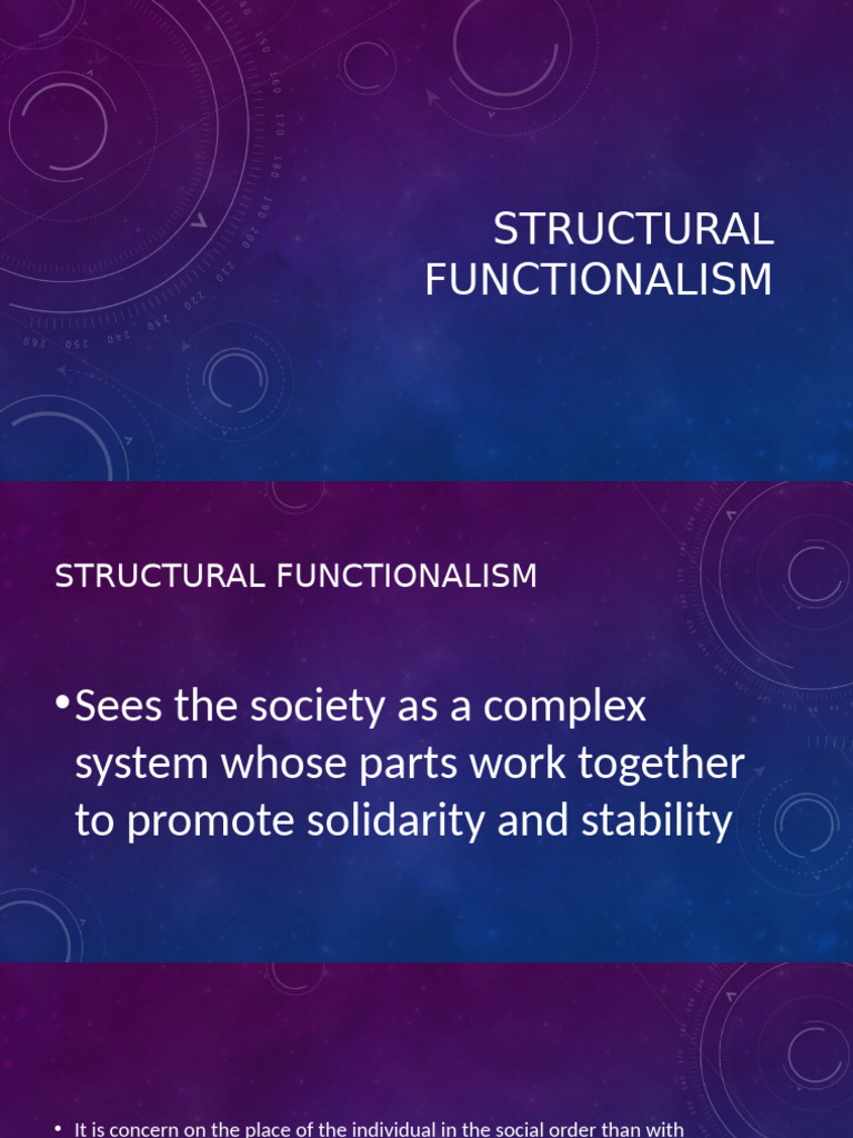Structural Functionalism | PDF