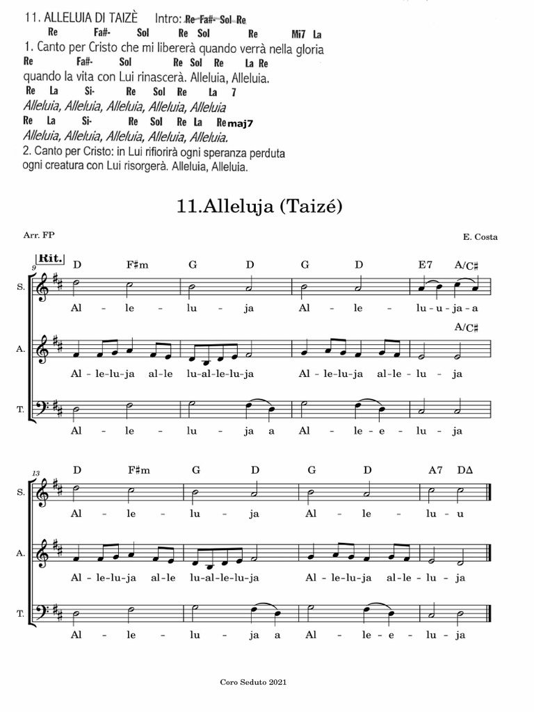 011s - Alleluja Di Taize | PDF
