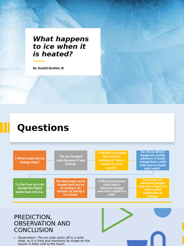 Ice Heating and Phase Change Explained | PDF