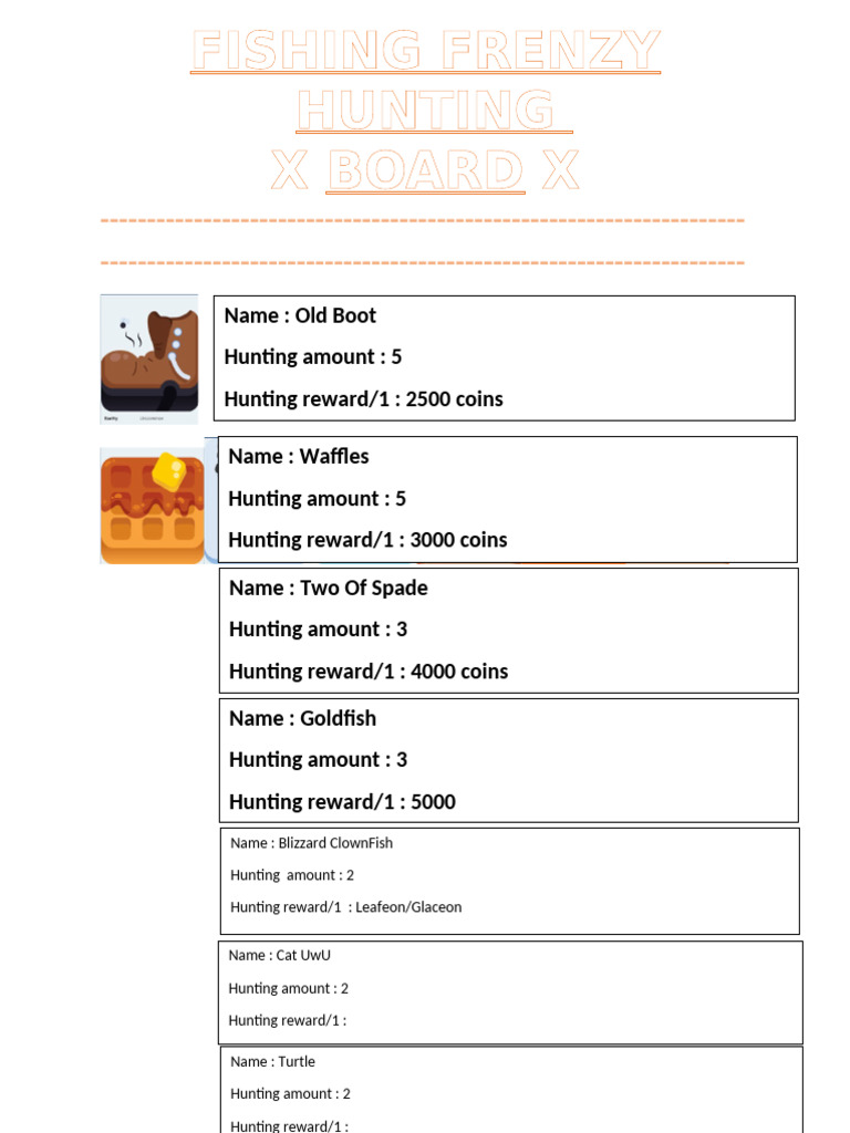 Fishing Frenzy Hunting | PDF