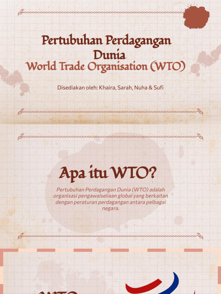 Fungsi dan Peranan WTO dalam Perdagangan | PDF