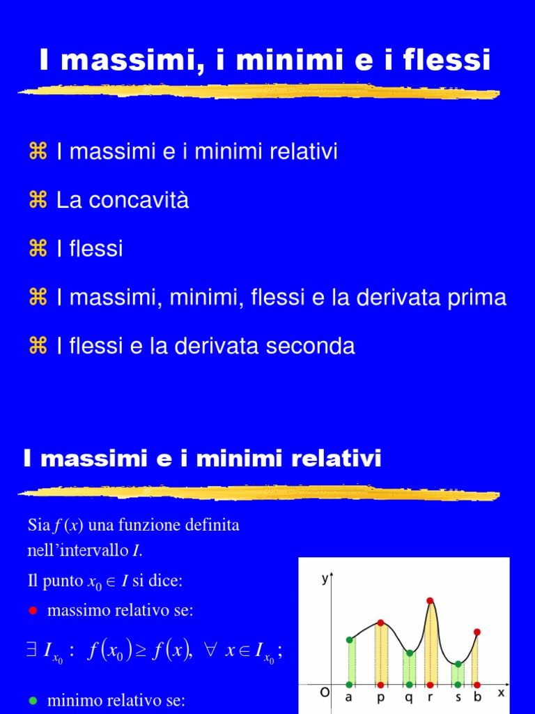 I Massimi I Minimi E I Flessi